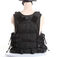 China Black Police Swat Vest With Pouches & Belt , Molle Military Tactical Vest for sale