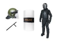 China Olive Green Anti Riot Helmet Police Riot Shield Baton Equipment For Protection for sale