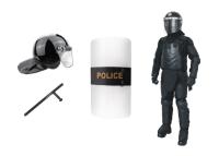 China Black Anti Riot Helmet With Face Shield Short Visor For Russian Police and Army for sale