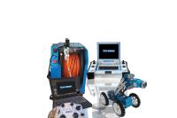 China pipe inspection robot with 120m cable wheel, 14 inches LCD for 200-1000mm diameter of pipeline for sale