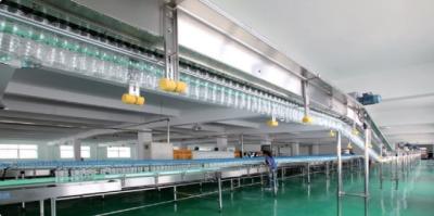 China Sanitary Accumulation Air Bottle Conveyor System - 27,000 BPH Capacity, ANSI304 Stainless Steel Construction with HEPA Filtration for sale