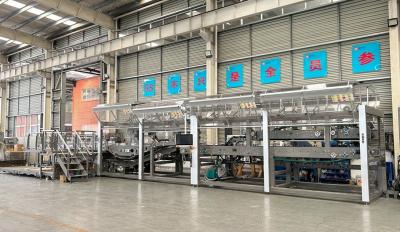 China Fully Automatic Wrap Around Case Packer 18kW 100 Packs/Min For Beverage Production Line 15850mm Length for sale
