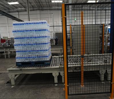 China Double-Channel Gantry Palletizer for 42,000 BPH Bottled Water Production with 35KW Power and 18,600mm Length for sale