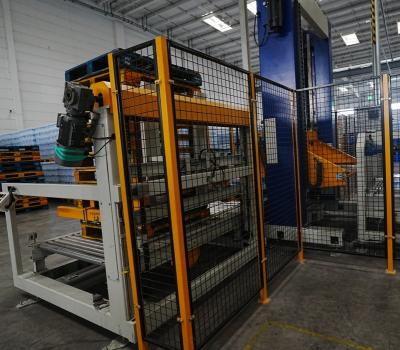 China Double-Lane Gantry Palletizer 2200mm Height 42000 BPH Bottled Water Production Line for sale