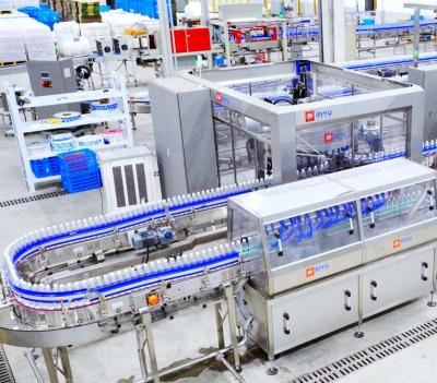 China 50,000 BPH Automated Water Bottling Plant for PET Bottles 500ml-10L with 304 Stainless Steel Construction for sale
