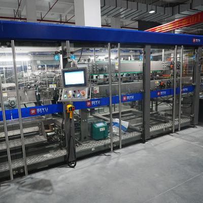 China Low Speed Wide Side Wrap Around Case Packer Machine 36000BPH with 35-100 Packs/Min Capacity and 7500kg Weight for sale