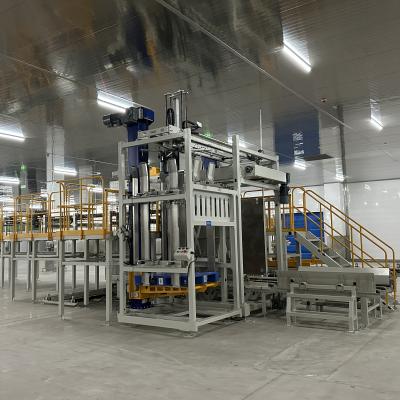 China PLC Industrial Full Cans Beverage Palletizer 15kW 380V High Speed Automated Stacking System for sale