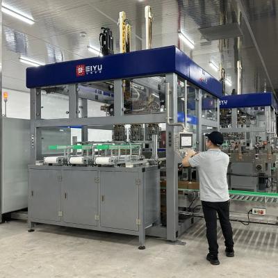 China Fully Automatic High-Speed Packing Machine for Glass Bottle Tin Can Packaging for sale