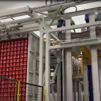 China Semi-Automatic Bottle Depalletizer 1200x1000mm Pallet 4KW Hydraulic Lifting for sale