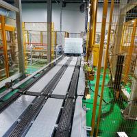 China Fully Automatic Single Column Palletizer 60 Cases per Minute for Large Barrel Water Packaging Line for sale