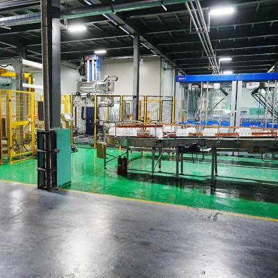 China Customized Double-Lane Case Palletizer with Paper Separators for Bottled Water Line for sale
