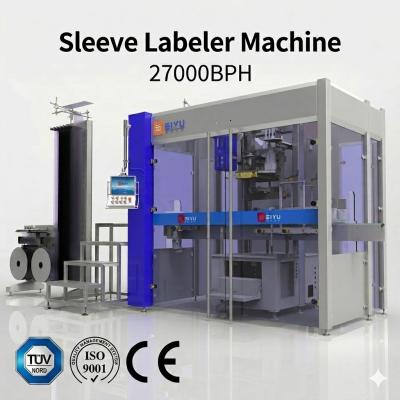 China Automatic Shrink Sleeve Labeling Machine for Bottles and Cans | 27,000 BPH for sale