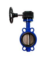 China DN50-DN300 Gear Operated Ductile Iron Butterfly Valve Wafer End PN16 for sale