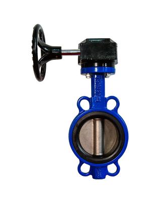 China DN50-DN300 Gear Operated Ductile Iron Butterfly Valve Wafer End PN16 for sale