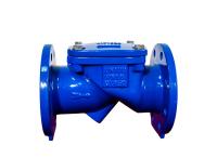 China Cast Iron 45 Degree Rubber Seat Silent Check Valve PN10 PN16 for Sewage for sale