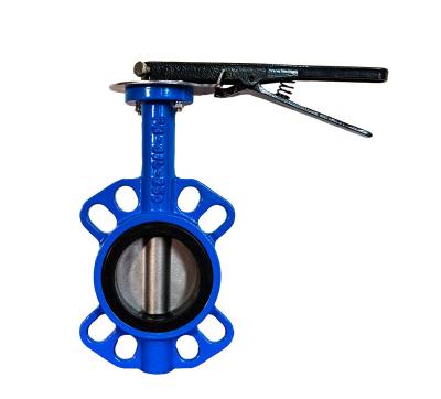 China Ductile Iron Double Flanged Butterfly Valve DN50-DN600 API 598 Lever Operated for sale