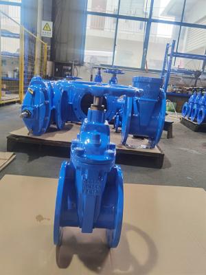 China PN10 Flanged DIN F4 Gate Valve Ductile Iron Resilient Wedge DN50-DN800 for sale