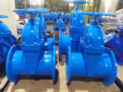 China F5 Gate Valve Flanged DIN2533 PN16 Cast Iron DN50-DN600 Gearbox Operation for sale