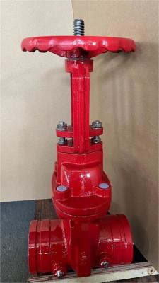 China DN50-DN300 ANSI Rising Stem Soft Seat Groove Gate Valve Ductile Iron Epoxy Coated for sale