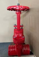 China DN50-DN300 ANSI Rising Stem Soft Seat Groove Gate Valve Ductile Iron Epoxy Coated for sale
