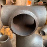 China Dn80 Tee Stainless Steel Pipe Fitting Din En 10253 Yellow Paint Technics Forged for sale
