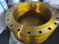 China 64 Inch Forge Flange BS4504 BS10 PN16 SORF Carbon Steel ST37.2 Yellow Painting for sale