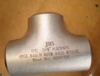 China Stainless Steel Pipe Tee Straight Butt Weld SS304L SS316L STD SCH40 1/2-24 Inch for sale