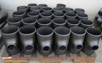 China CS SS 14'' 16'' 18'' Butt Welded Pipe Fitting Tee Seamless Black Rust Proof Oil for sale