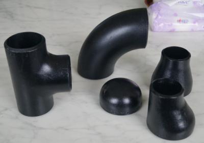 China Carbon Steel ASTM A234 WPB Pipe Fittings ANSI B16.28 1/2 to 48 Inch Black Paint for sale