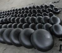 China STD SCH40 SCH80 SCH160 Butt Welded Cap Fitting Black Paint ASME B16.9 for sale