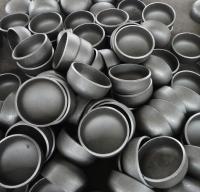 China STD SCH40 SCH80 SCH160 Butt Welded Cap Fitting Black Paint ASME B16.9 for sale