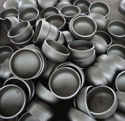 China STD SCH40 SCH80 SCH160 Butt Welded Cap Fitting Black Paint ASME B16.9 for sale