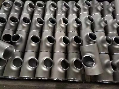 China Steel Butt Welded Pipe Fitting ASME B16.9 Elbow Tee Reducer Cap Black Paint for sale