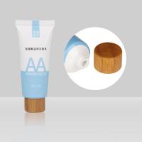 China 20-60ml Bamboo Tube Packaging Custom Empty Cosmetic Squeeze Plastic Facial Cleanser Tube for sale