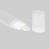 China Empty Custom Cosmetic Tubes D30mm 30-60ml Rotation Silicone Tip Foundation Plastic Oval Tube for sale
