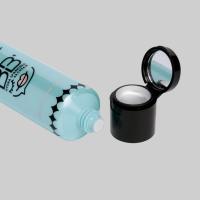 China Custom Cream Blush Empty Lip Balm Tubes D30mm 30-80ml Plastic Make Up Combination Tube With Mirror for sale