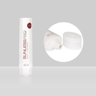 China Cosmetic Packing Liquid Foundation Plastic Oval Tube D30mm 30-60ml for sale