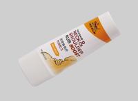 China Liquid Foundation Custom Cosmetic Tubes Plastic D35mm 35-100ml With Bright White Surface Super Flat Cover Oval Tube for sale