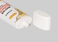 China Liquid Foundation Custom Cosmetic Tubes Plastic D35mm 35-100ml With Bright White Surface Super Flat Cover Oval Tube for sale