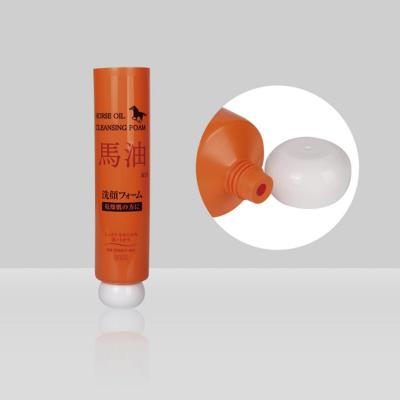 China PCR PE Custom Plastic Cosmetic Tube Packaging D40mm 70-180ml Facial Cream Tube With Spherical Cover for sale