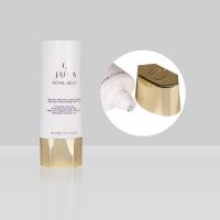 China 60-120ml D40mm Custom Cosmetic Tubes Plastic Facial BB Cream Tube With Hexagon Electroplate Screw Cap for sale