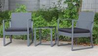 China Garden Injection Plastic Imitation Rattan Sofa Three Piece Set for sale