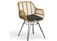 China Steel Frame Outdoor Garden Rattan Chair Flat Rattan And Round Rattan for sale