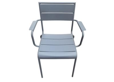 China Outdoor Garden Patio Steel Chair Customized Armrest Design for sale