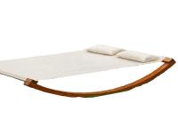 China Pool Sun Lounger Outdoor Furniture Red Brown Wooden Lounger For Adults / Kids for sale