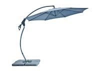 China Aluminum Bend Offset Outdoor Hanging Umbrella With Base φ250x245cm Size for sale