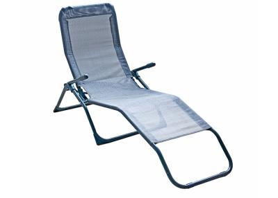 China Steel Tube Foldable Sun Lounger , Outdoor Beach Lounge Chairs for sale