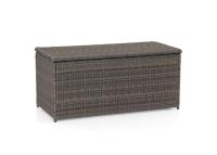 China Aluminum Frame Garden Wicker Cushion Storage Box High Density Weaving for sale