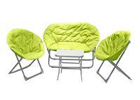 China Multicolor Folding Patio Table And Chairs , Ergonomics Moon Chair Set for sale