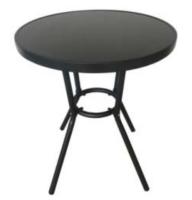 China Customized Dia 60cm Steel Outdoor Round Table KD Structure for sale